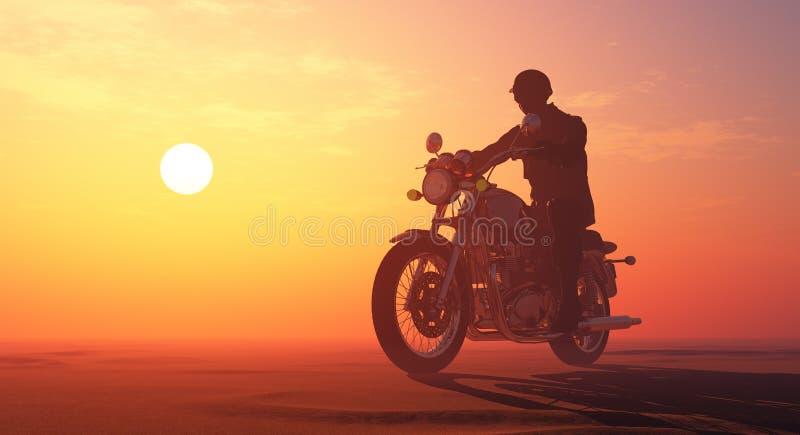 Motorcyclist stock illustration. Illustration of freedom - 24700466