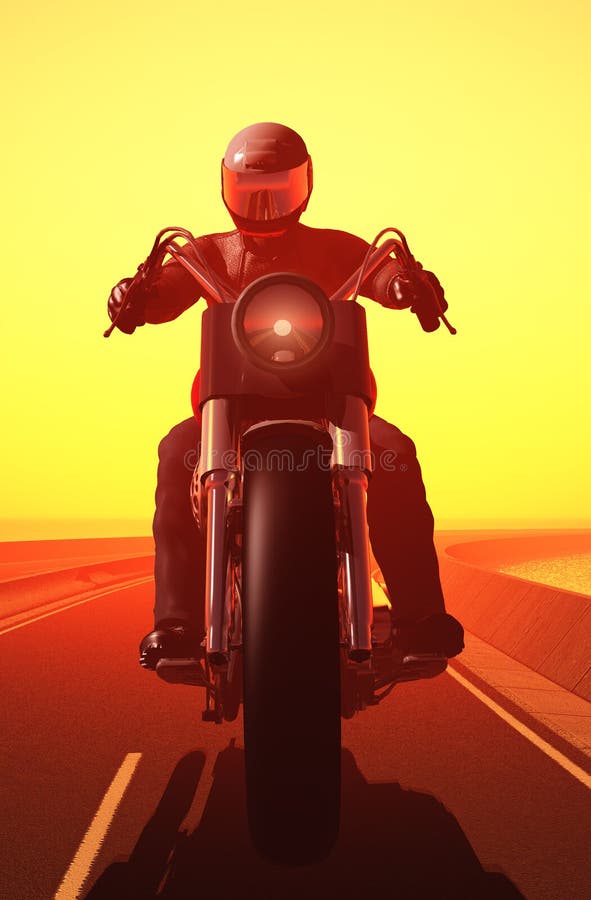 Motorcyclist stock illustration. Illustration of freedom - 24700466