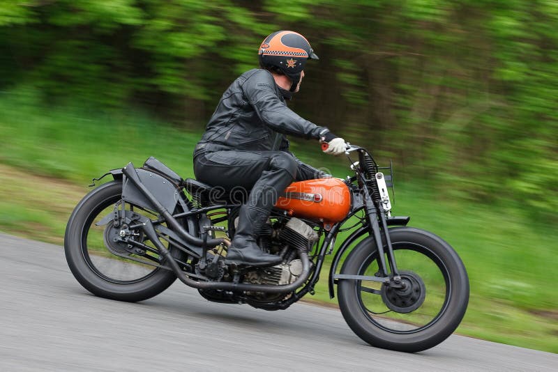 Motorcyclist Old Timer by the Ride at the Upwards Editorial Photo ...