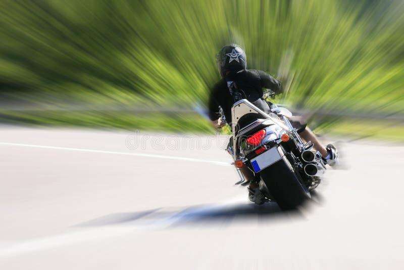 Motorcyclist on road stock photo. Image of transport - 21506636
