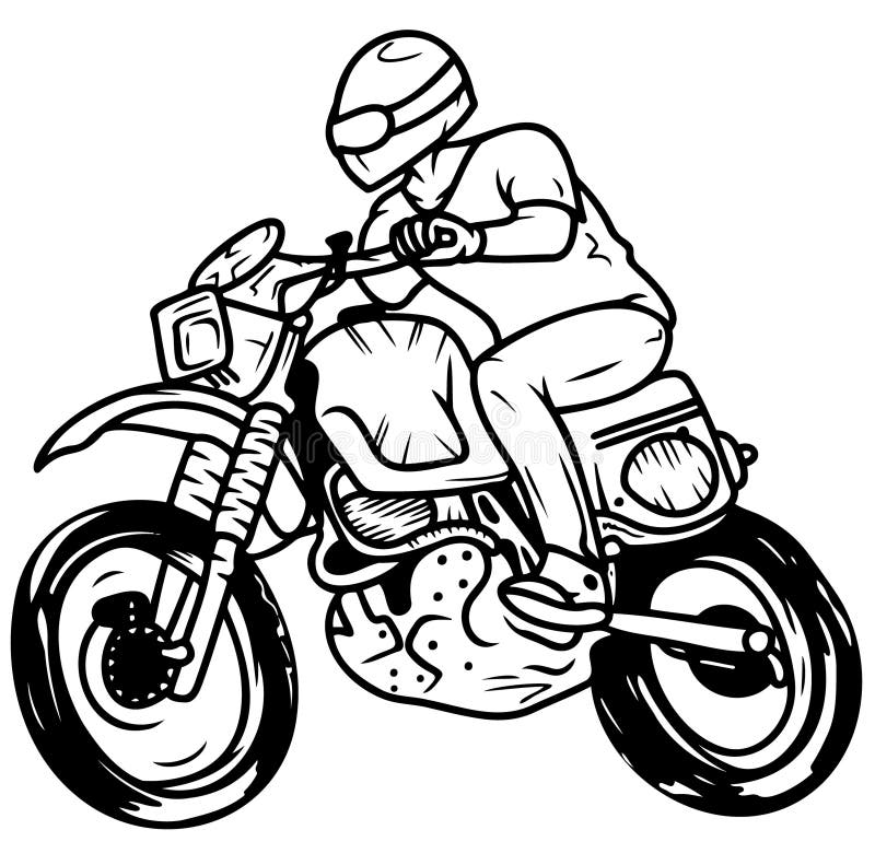 Motorcyclist Vector Illustration Stock Vector - Illustration of ...