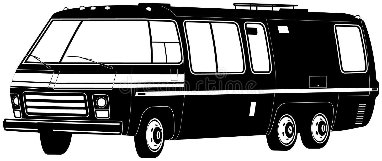 RV silhouette stock vector. Illustration of computer - 11919765