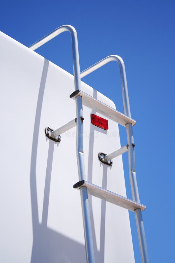 Motorhome RV Ladder stock image. Image of chrome, vacation - 2915025