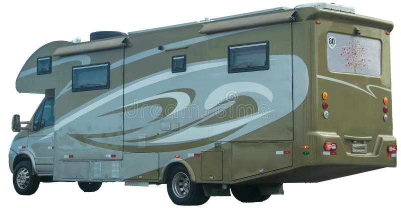 Motorhome Side View Shot Isolated Photo Stock Photo - Image of trailer ...