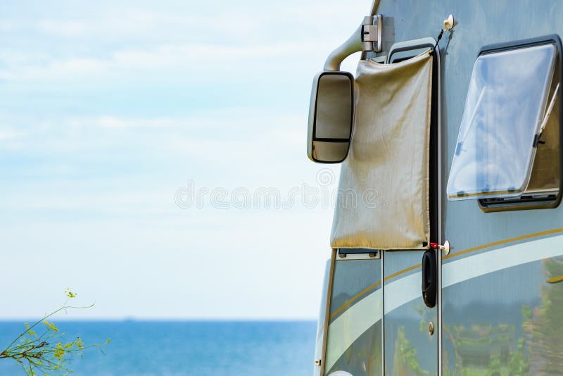 Motorhome with Thermal Screen Blind Stock Image - Image of accessory ...