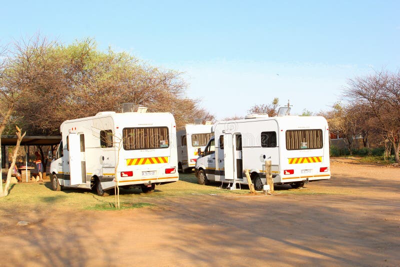 Motorhomes Tour Campsites , Namibia Editorial Stock Image - Image of ...