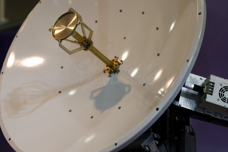 Motorised Satellite Dish Antenna Stock Image - Image of motorised, dish ...