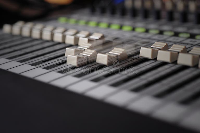 Motorized Fader on a Studio Mixing Desk Stock Photo - Image of mixer ...