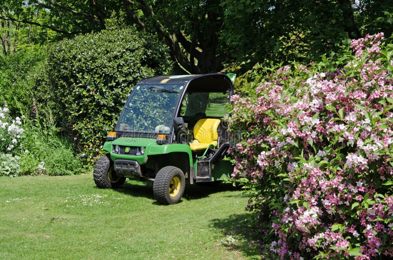 Motorized Gardeners Buggy in a Botanical Garden Editorial Photography ...