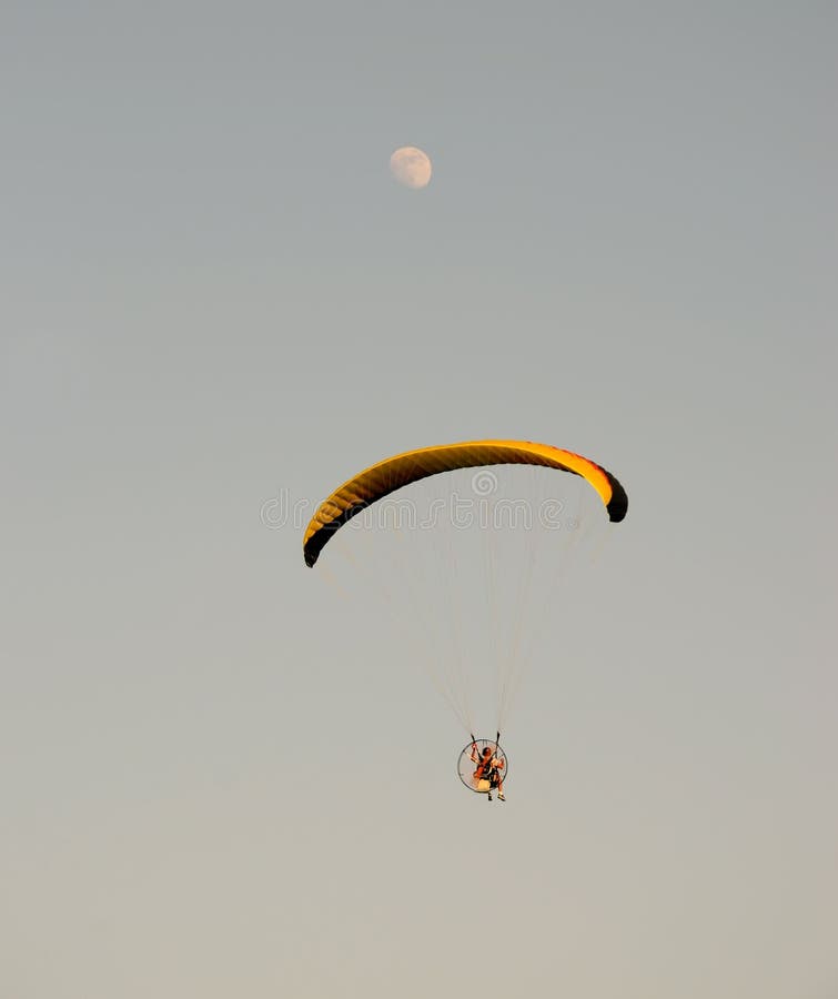 Motorized parachute stock image. Image of motorglider - 25954331