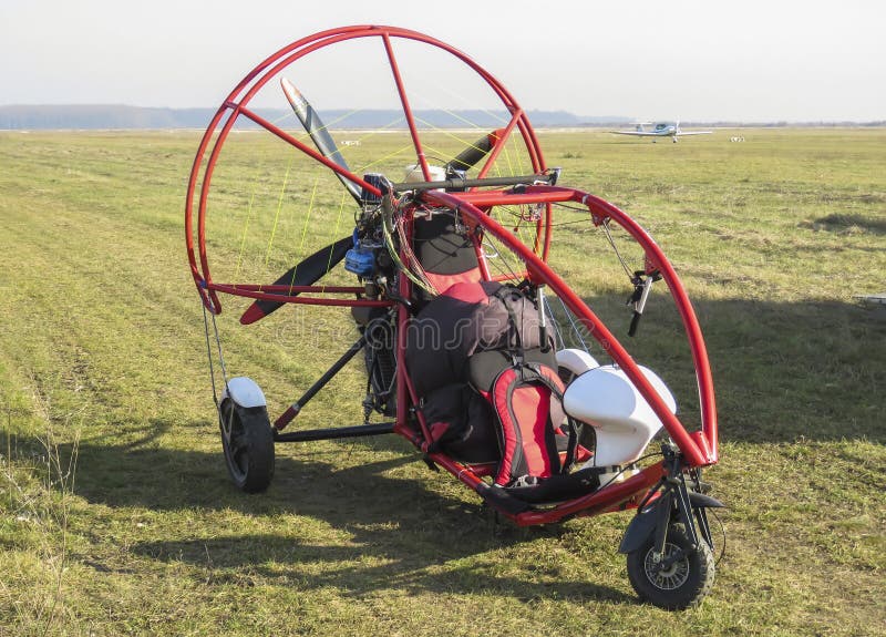 Motorized paraglider stock image. Image of spin, aircraft - 9303377