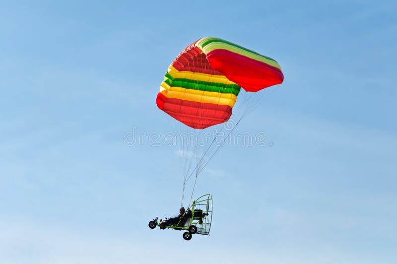 Motorized paraglider stock image. Image of spin, aircraft - 9303377