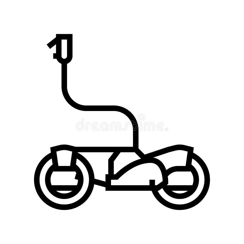 Motorized Vehicle Transport Line Icon Vector Illustration Stock ...
