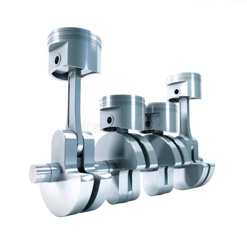 Aluminiummodell Der Kolben 3d Stock Abbildung - Illustration von kolben ...