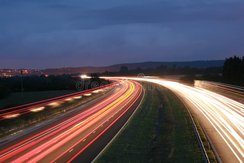 Motorway stock photo. Image of night, motorway, exposure - 1117364