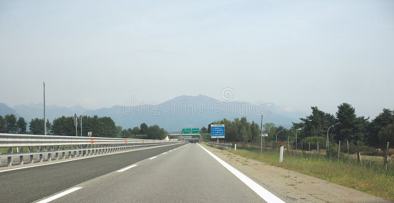 Motorway Aka Highway Perspective Stock Photo - Image of asphalt, italy ...