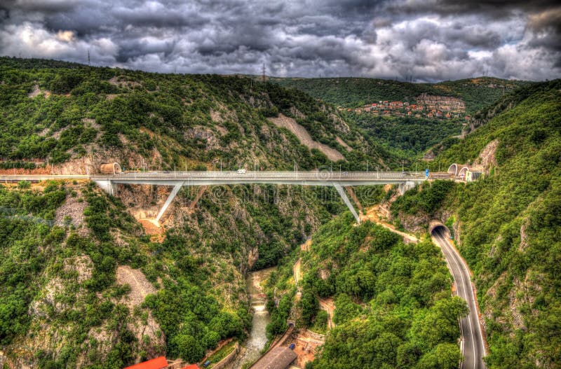 Motorway Bridge and Tunnels in Rijeka, Croatia Stock Photo - Image of ...