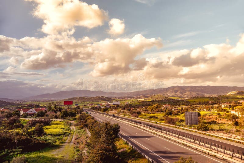 The A1 Motorway, First and Longest Motorway Built in Cyprus Stock Image ...