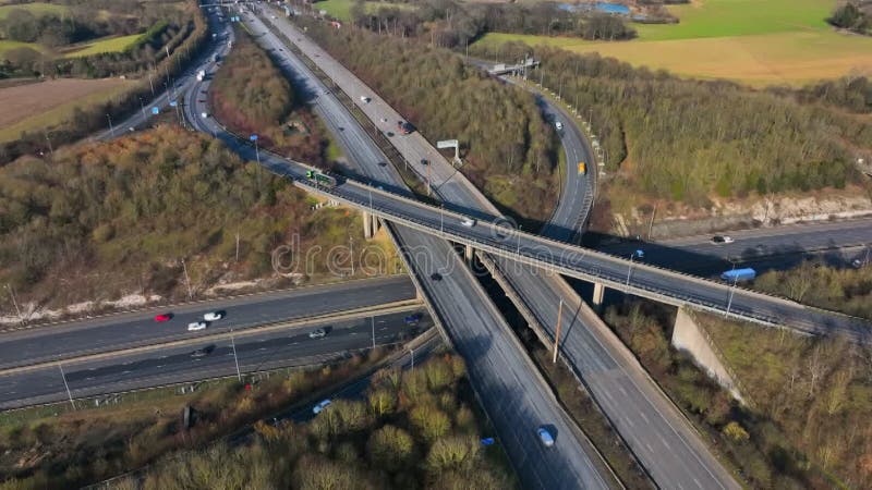 Motorway Interchange Junction M1 M25 Time Lapse at Rush Hour Stock ...