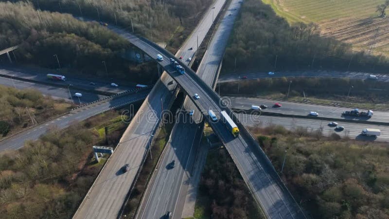 Motorway Interchange Junction M1 M25 Time Lapse at Rush Hour Stock ...