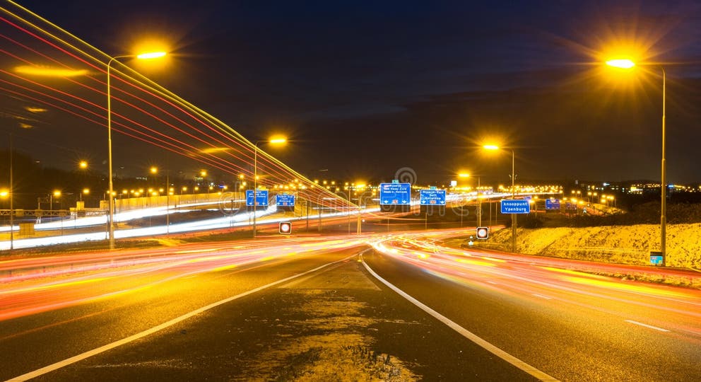 Motorway intersection stock photo. Image of busy, interchange - 12295704