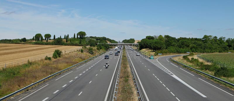 Motorway Network in the Middle of the Countryside Stock Image - Image ...