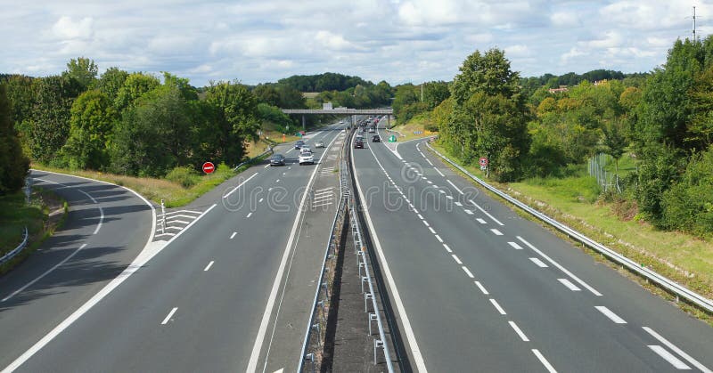 Motorway Network in the Middle of the Countryside Stock Image - Image ...