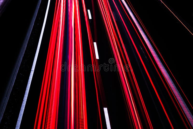 Motorway at Night with Fast Moving Cars Stock Photo - Image of cars ...