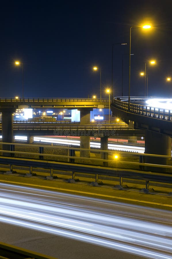 Highway Overpass stock image. Image of trucks, hole, yellow - 880045