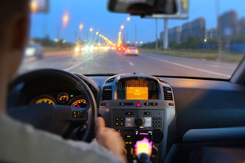 Motorway. Ring Bypass Road. Blurry View of the Road through the ...