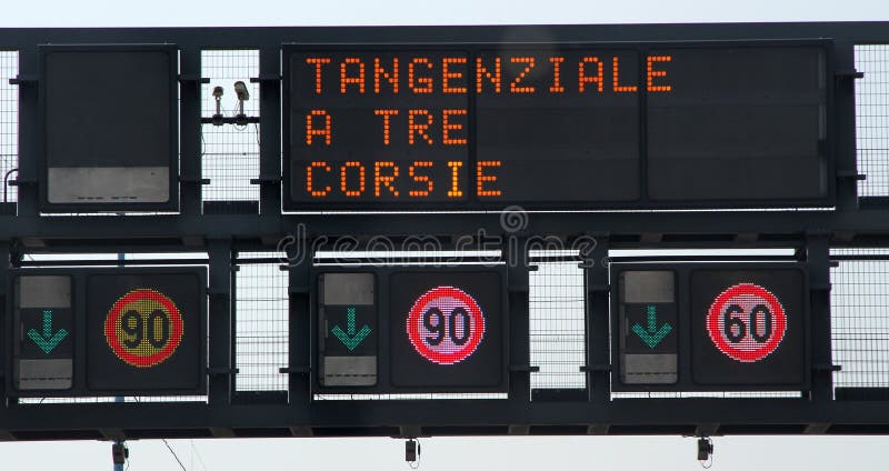 Motorway Sign Traffic Signs and Speed Limits Stock Photo - Image of ...