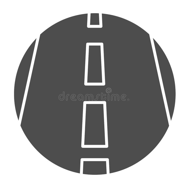 Motorway Solid Icon, Transportation Symbol, Highway Road Vector Sign on ...