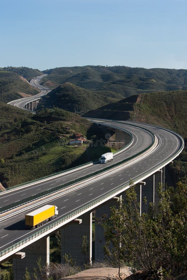 Motorway curve stock photo. Image of suspended, countryside - 27709888