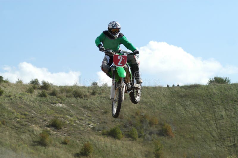 MotoX jumping stock photo. Image of competition, jump - 1383822
