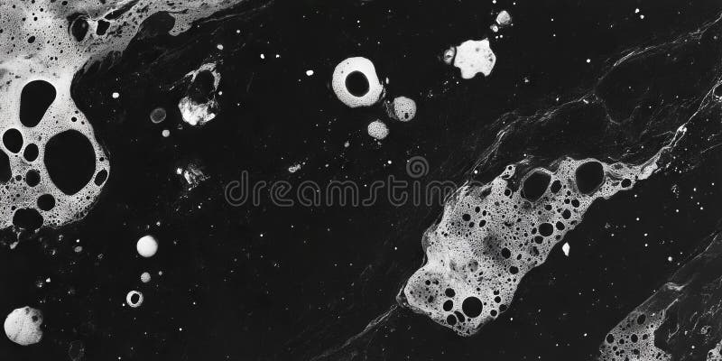 Mottled Grayscale Texture with Fine Grains Against a Black Background ...