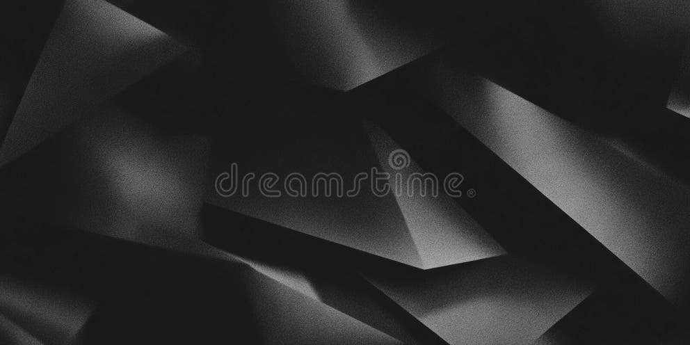 Mottled Grayscale Texture with Sharp Angles and Deep Shadows on a Black ...