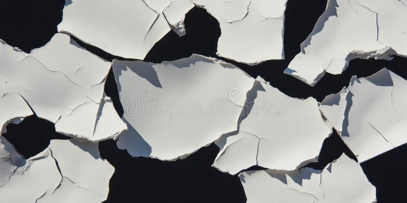 Mottled Grayscale Texture with Sharp Edges and Deep Shadows on a Black ...