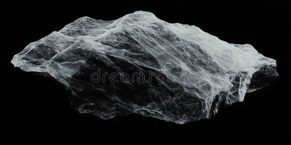 Mottled Grayscale Texture with Sharp Edges and Highlights on a Black ...