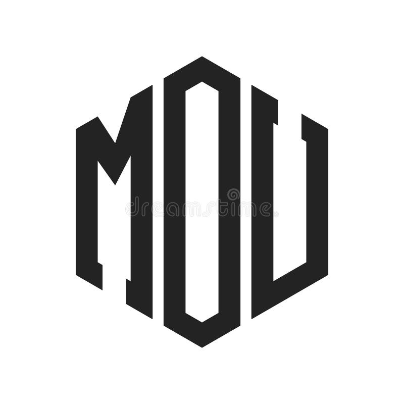 MOU Logo Design. Initial Letter MOU Monogram Logo Using Hexagon Shape ...