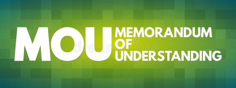 MOU - Memorandum of Understanding Acronym, Business Concept Background ...