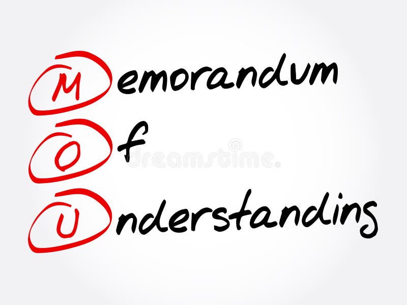 MOU - Memorandum of Understanding Acronym, Business Concept Background ...