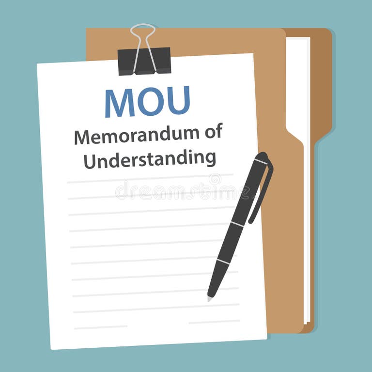 MOU, Memorandum of Understanding Document Text, Flat Lay Composition ...