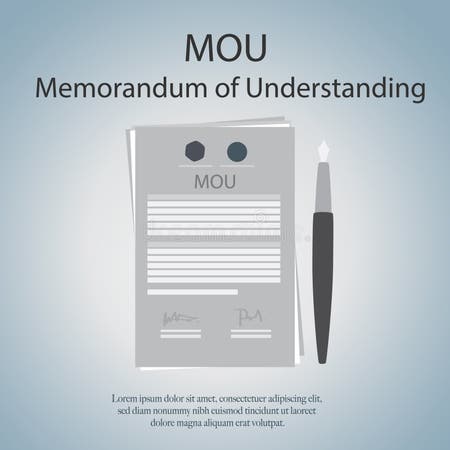MOU Memorandum of Understanding. Stock Vector - Illustration of cartoon ...
