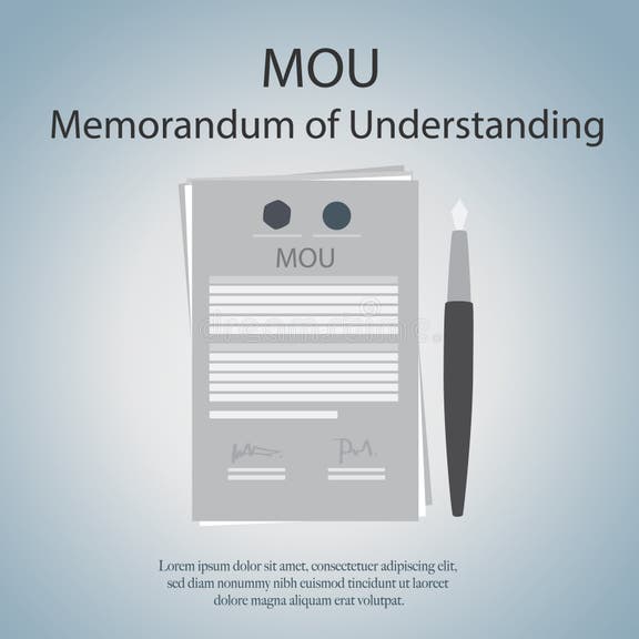 MOU Memorandum of Understanding. Stock Vector - Illustration of cartoon ...