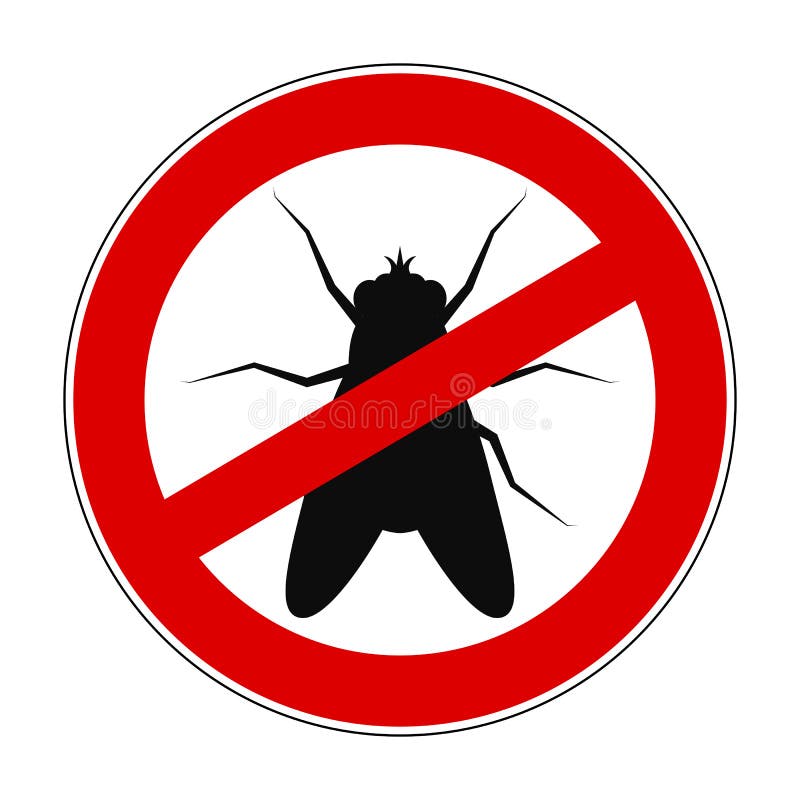 Anti signe de mouche illustration de vecteur. Illustration du collant ...