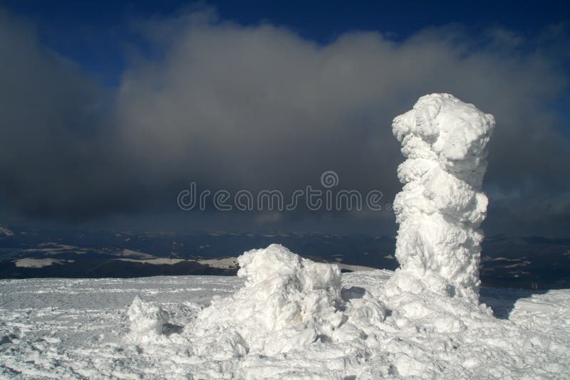 Moud covered by snow stock photo. Image of hoverla, mountaineering ...