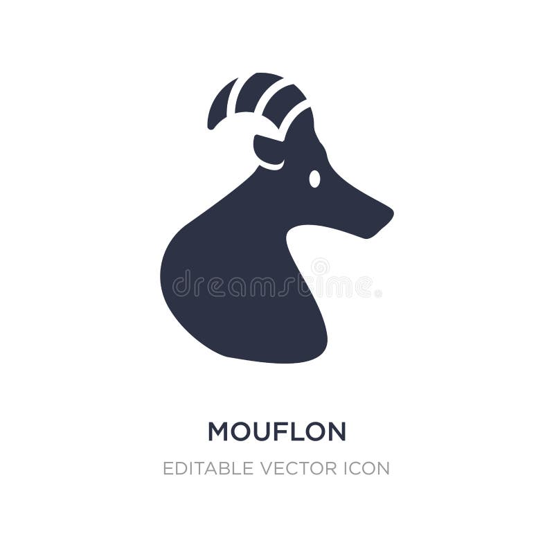 Mouflon Icon Vector Sign and Symbol Isolated on White Background Stock ...