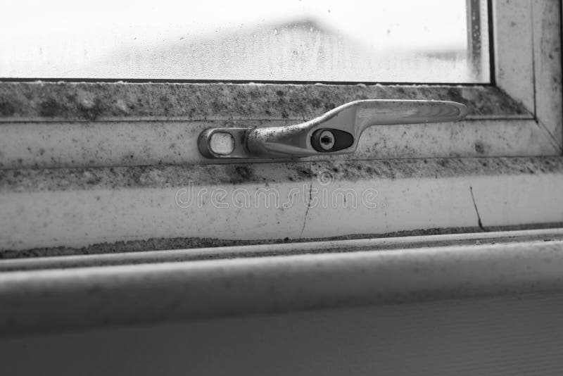Mould, Mildew and Condensation on White Plastic Pvc Window Frame and ...