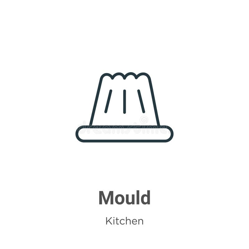 Mould Outline Vector Icon. Thin Line Black Mould Icon, Flat Vector ...