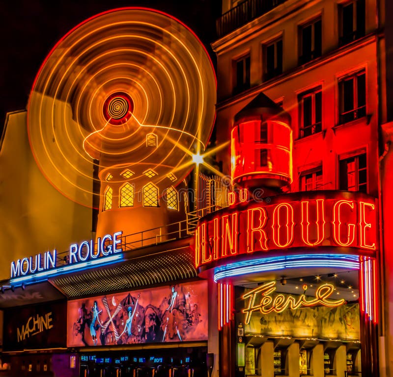 View of the Moulin Rouge in the Street Editorial Image - Image of love ...